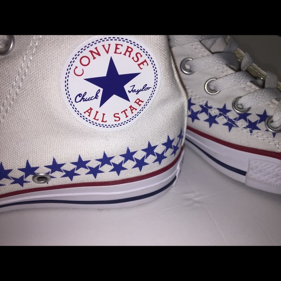 Converse | Shoes | New Chuck Taylor Converse Red Blue Star Shoes Sz M ...